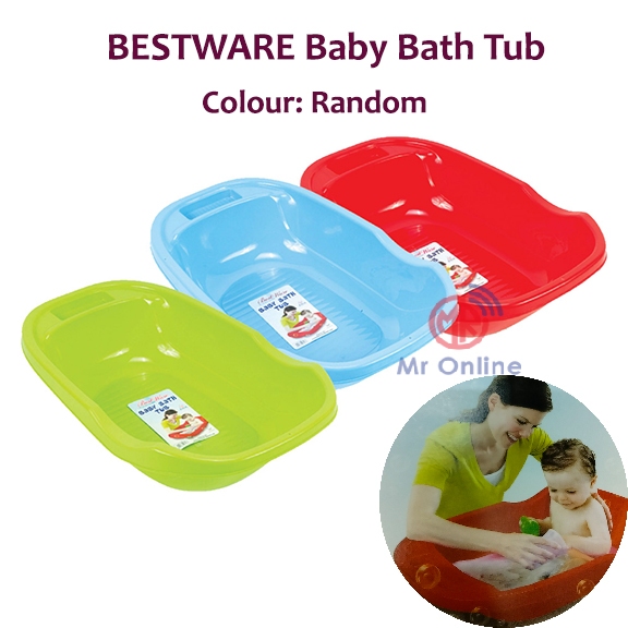 Best Ware Plastic Baby Bath Tub Anti-slip Shower Bathtub Children Besen ...