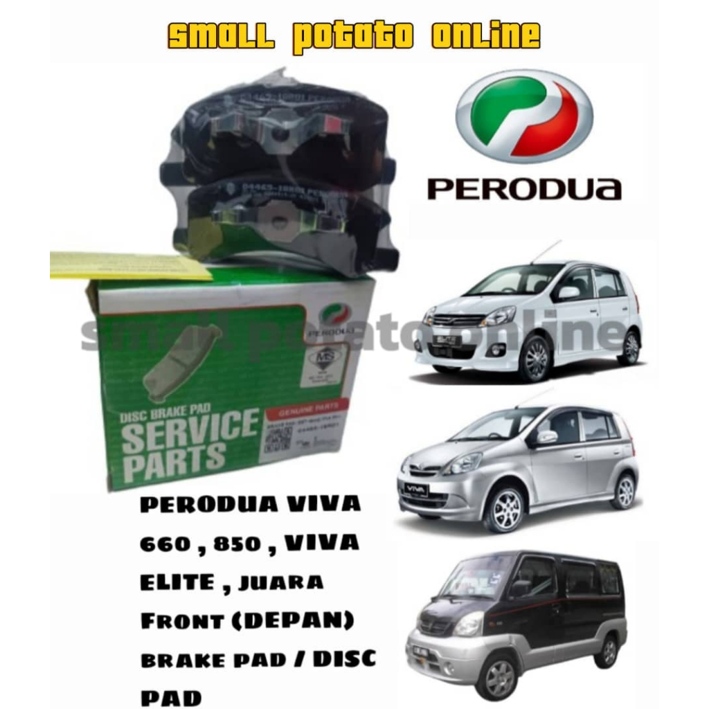 PERODUA VIVA 660CC , 850CC , VIVA ELITE , JUARA FRONT DISC BRAKE PAD ...