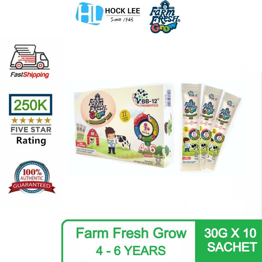 [ 4-6YRS Milk Powder 30G x 10 Sachet ] - Fresh & Honest Growing Up Milk ...