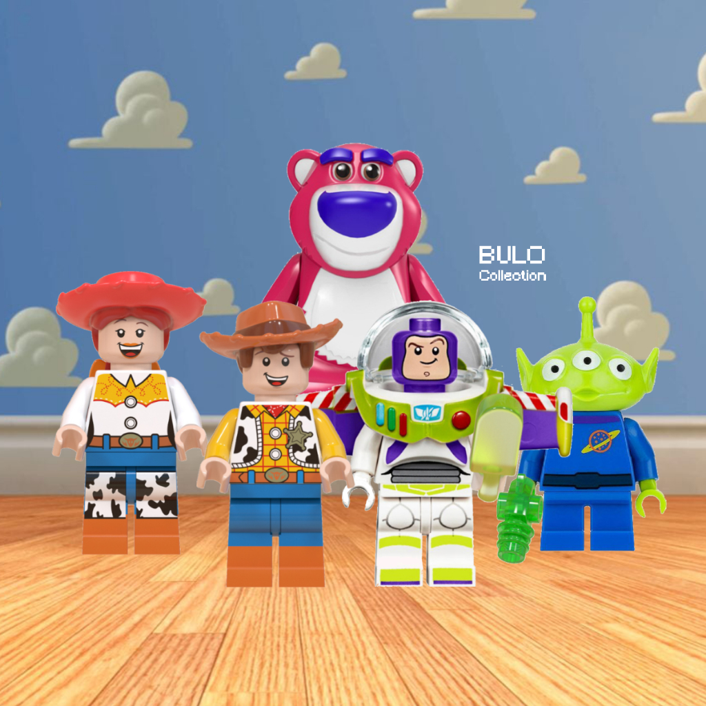 Toy Story Custom Minifigures Woody Buzz Lightyear Lotso Cartoon Movie ...