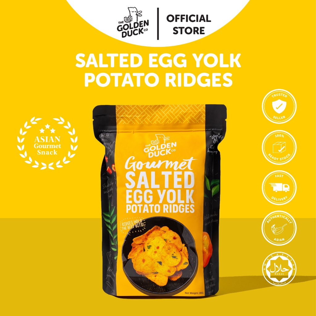 The Golden Duck Salted Egg Yolk Potato Ridges Potato Chips Snacks ...