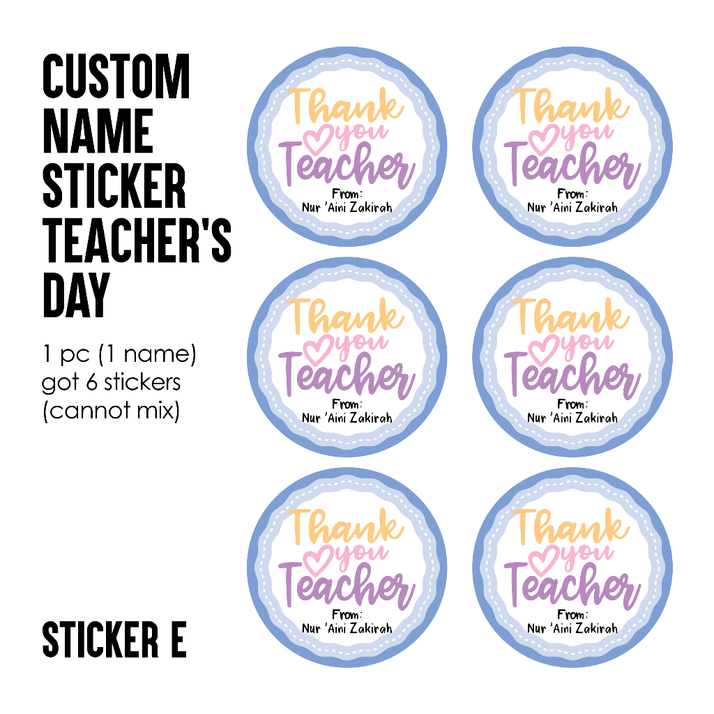 Sticker Hari Guru / Sticker Teacher / Hadiah Hari Guru / Teachers Day ...
