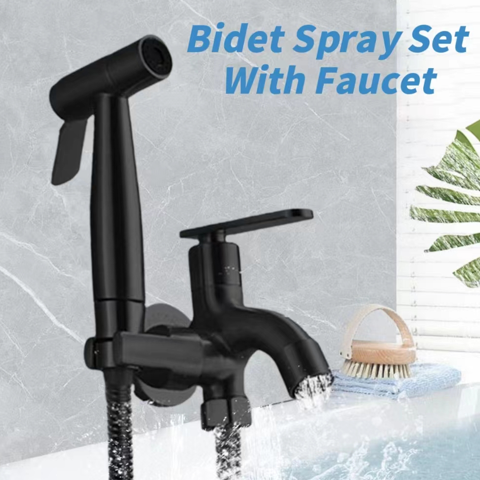 Bidet spray set hand bidet two way tap faucet bathroom faucet toilet ...