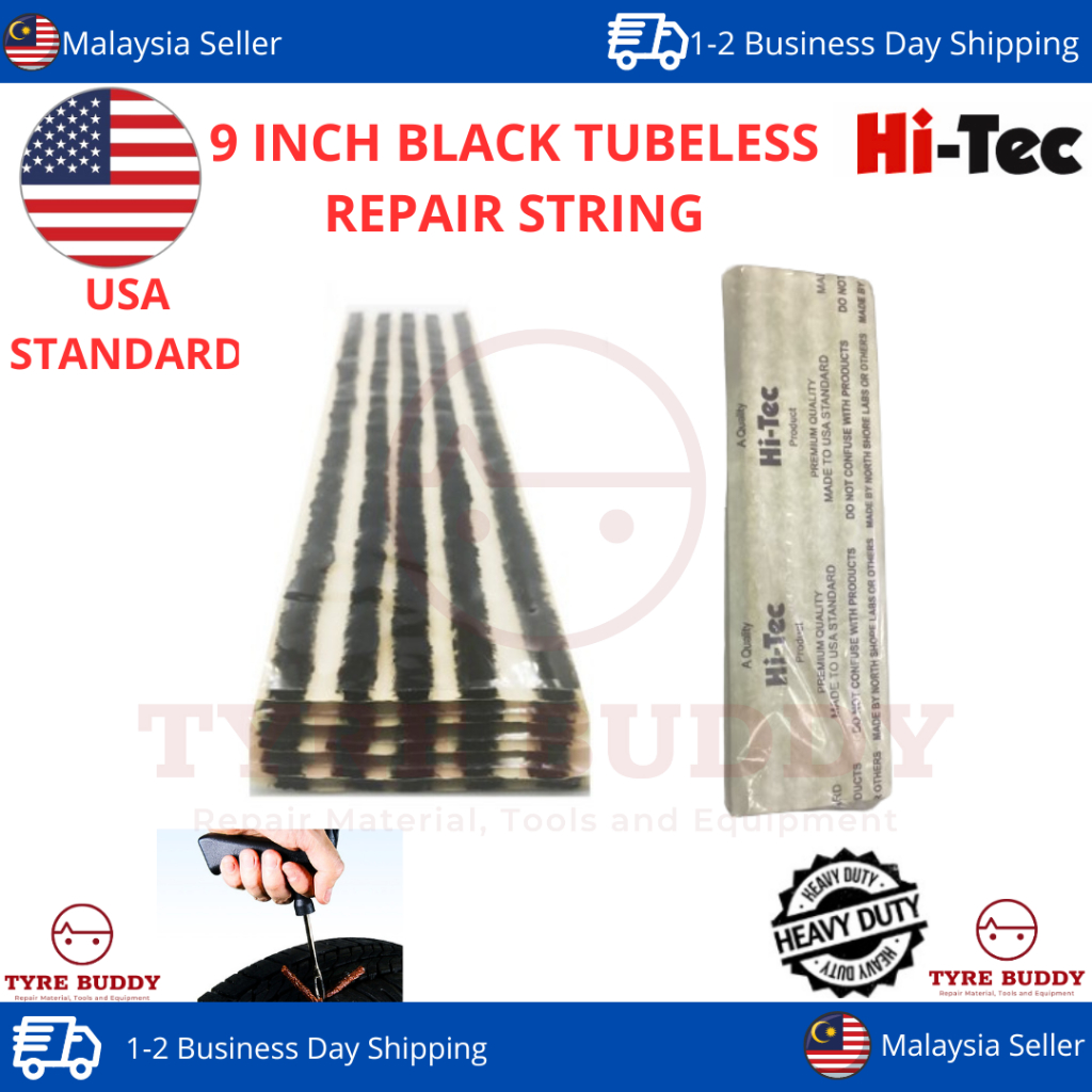 Tubeless Tyre Puncture Repair String Black 3 Inch & 9 Inch 5pcs/pack ...