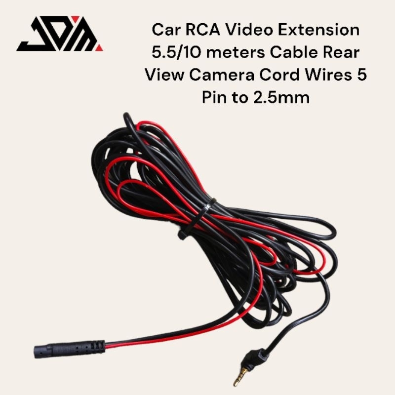 Car RCA Video Extension 5.5/10 meters Cable Rear View Camera Cord Wires ...