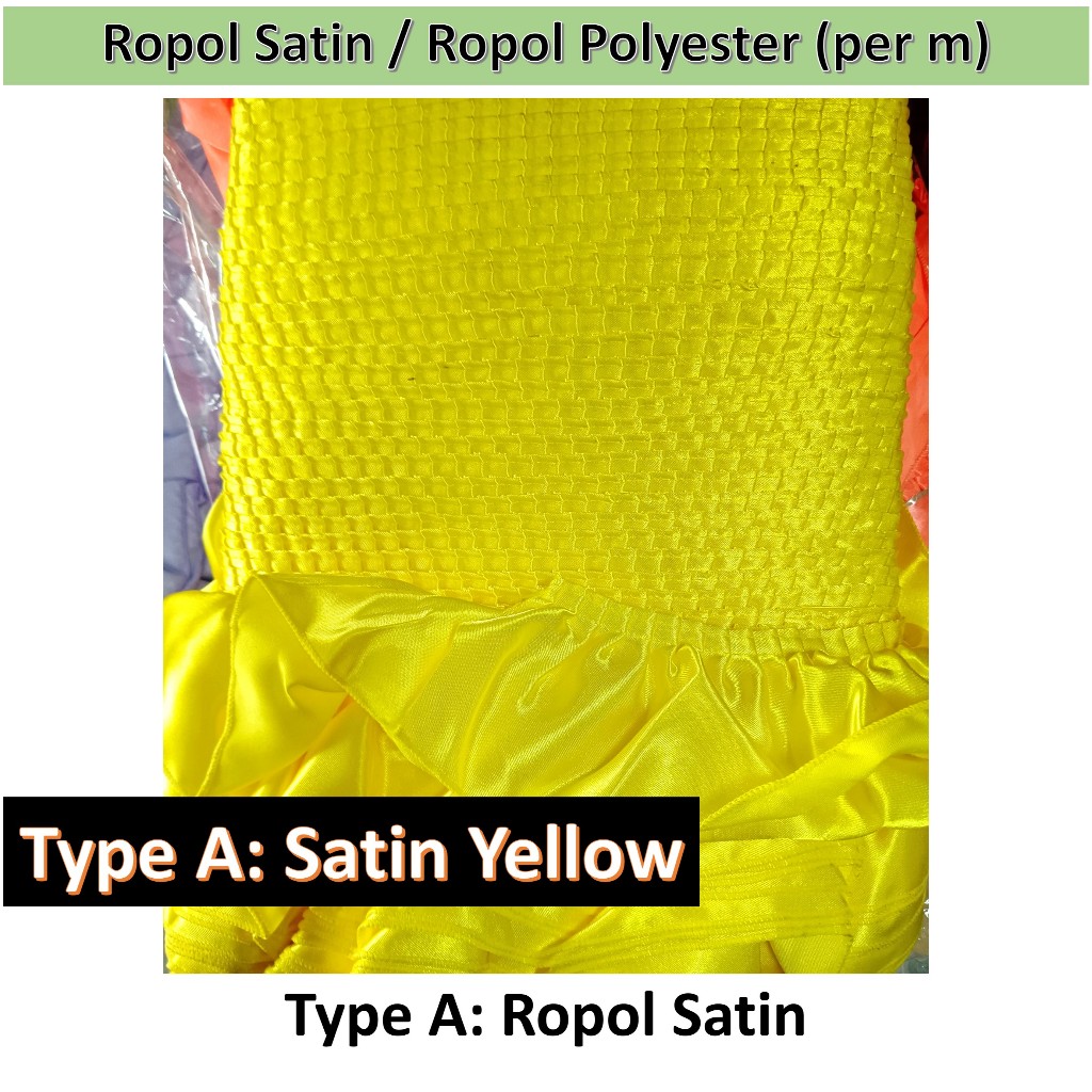 JYS Ropol Satin per m Polyester Ropon Fabric Ribbon Hiasan Decoration ...