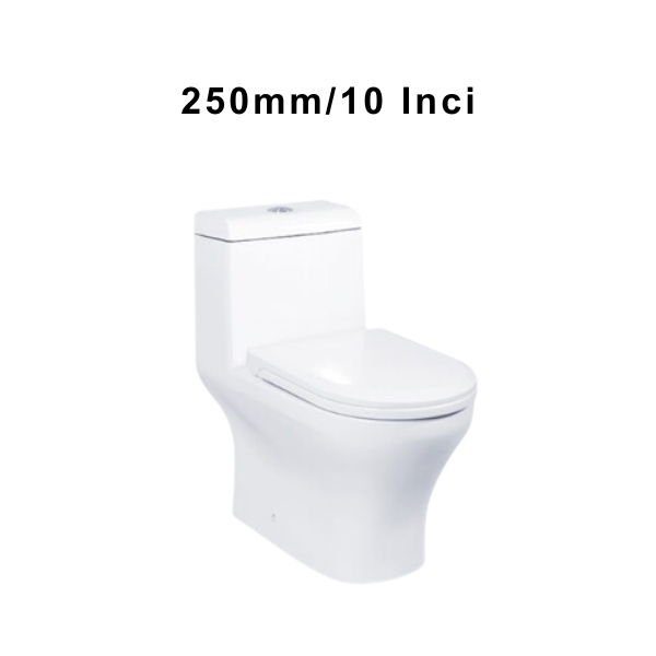 200mm 250mm Bathroom One Pieces S Trap WC Rimless Flushing System ...