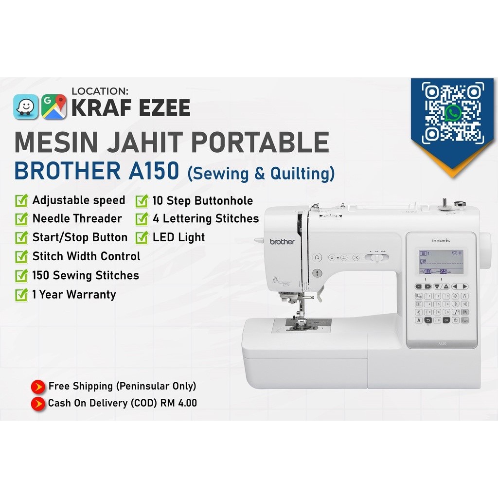 Mesin Jahit Berkomputer Brother A150 Computerized Sewing Machine ...