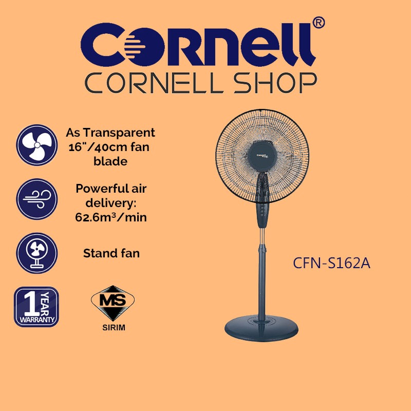 Cornell Stand Fan 16-inch CFN-S162A Safety High Wind Power | Shopee ...