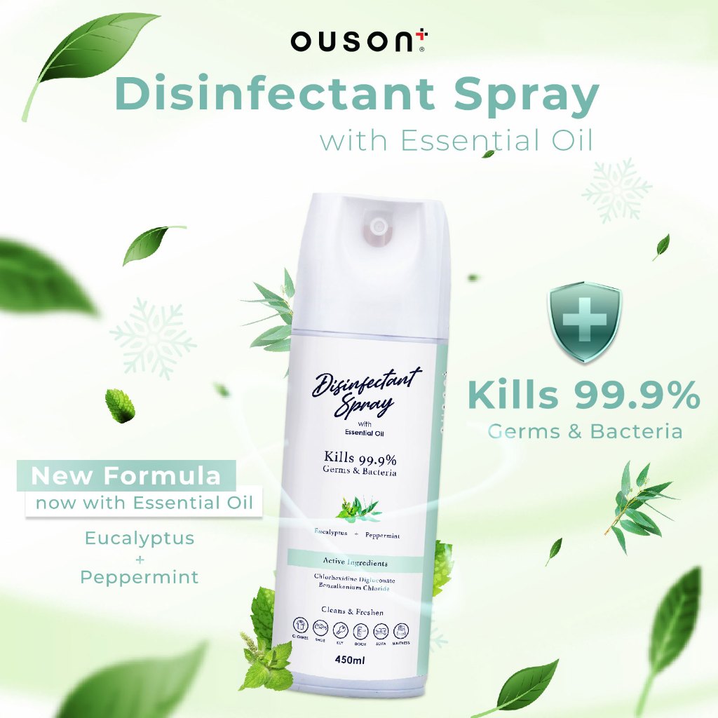 Ouson Surface Disinfectant Spray With Essential Oil Eucalyptus ...