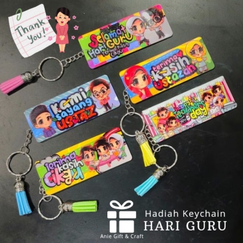 Ready Stock Hadiah Hari Guru/ Keychain Hari Guru/ Terima Kasih Cikgu ...