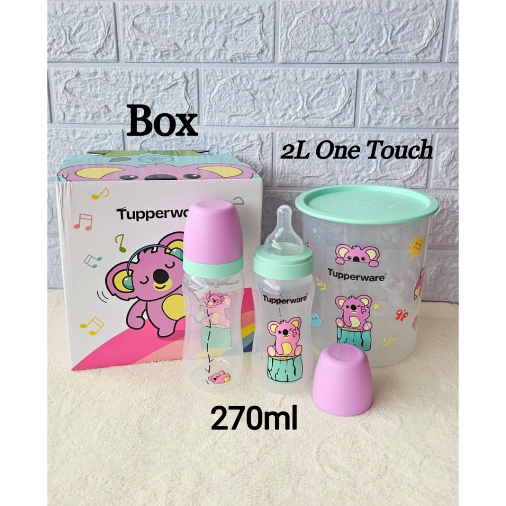 Tupperware Baby Set (Baby Bottle 270ml) / One Touch Canister 2.0L ...
