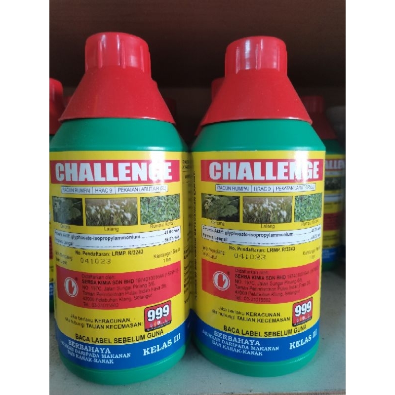 1L Challenge Glyphosate 41% (Sama Ken Up/ Ecomax /Roundup) Weed Killer ...