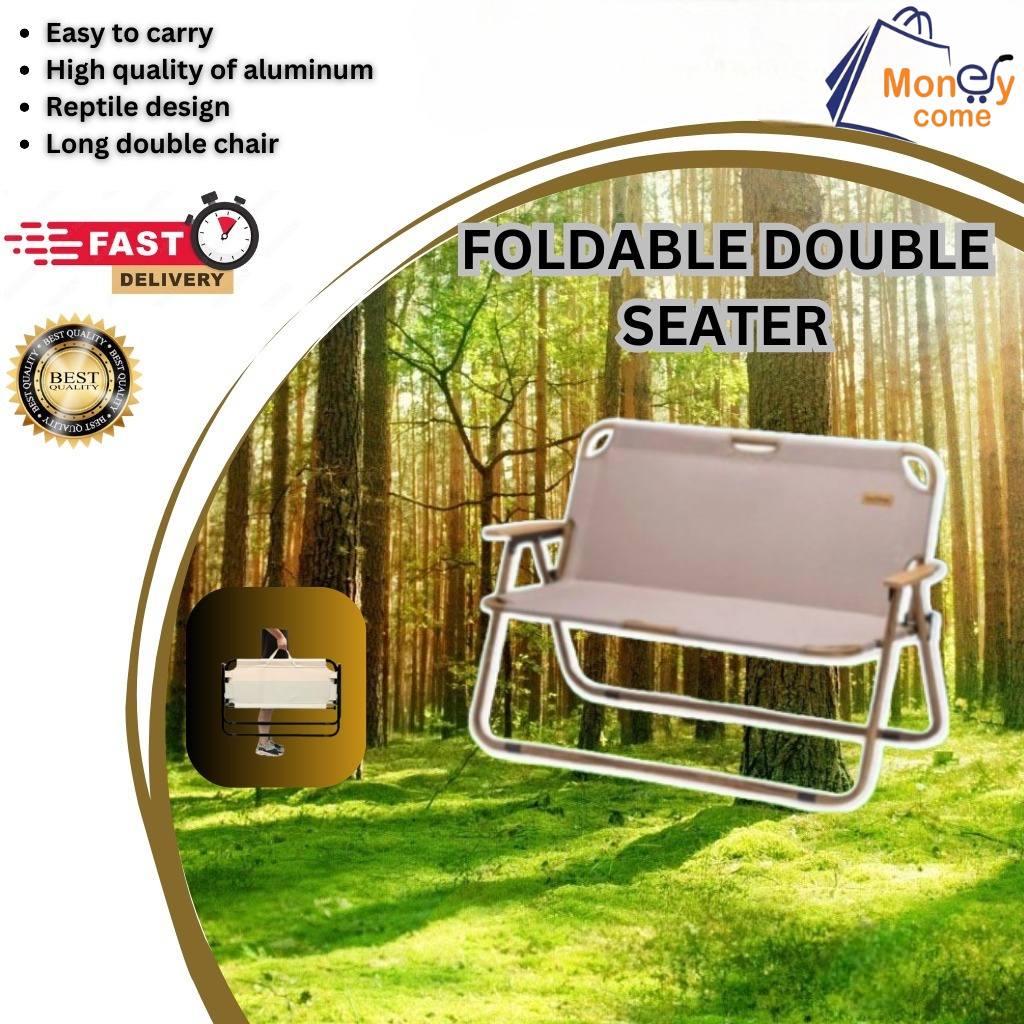 Camping Folding Chair Backrest Armchair Double Person Chair Glamping ...
