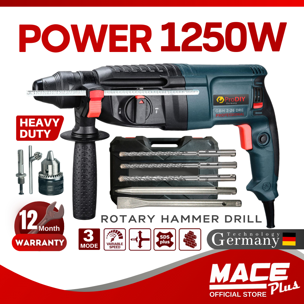MACE PRODIY GBH 2-26 DRE SDS Rotary Hammer Drill Hammer Dril Mesin ...