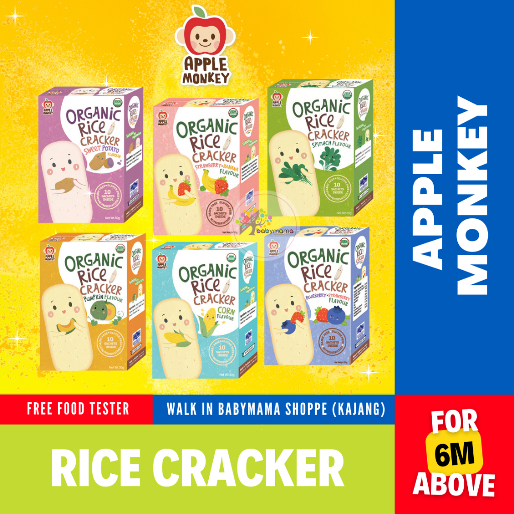 APPLE MONKEY | BABY FOOD | HEALTHY SNACK FOR BABY | ORGANIC RICE ...