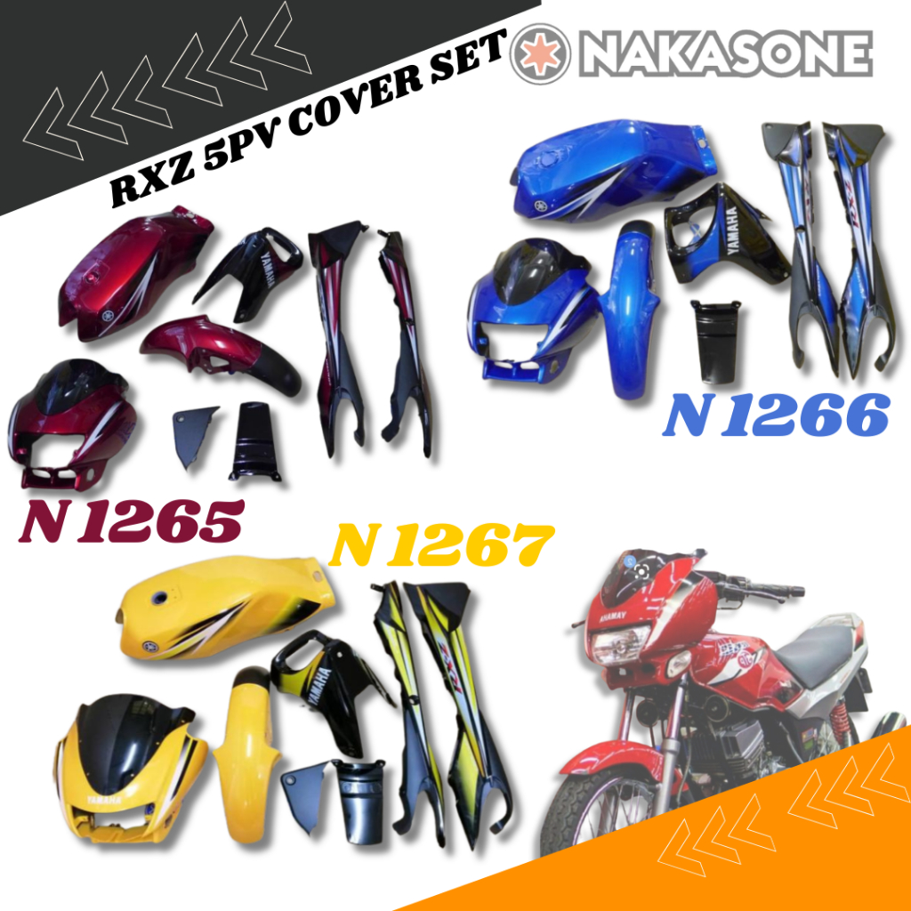 YAMAHA RXZ CATALYZER RXZ 5PV COVER SET COVERSET BODY SET [11] #STICKER ...