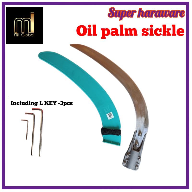 MI GLOBAL Harvesting Sickle Coconut Oil Palm Knife Cutter Pisau Sabit ...