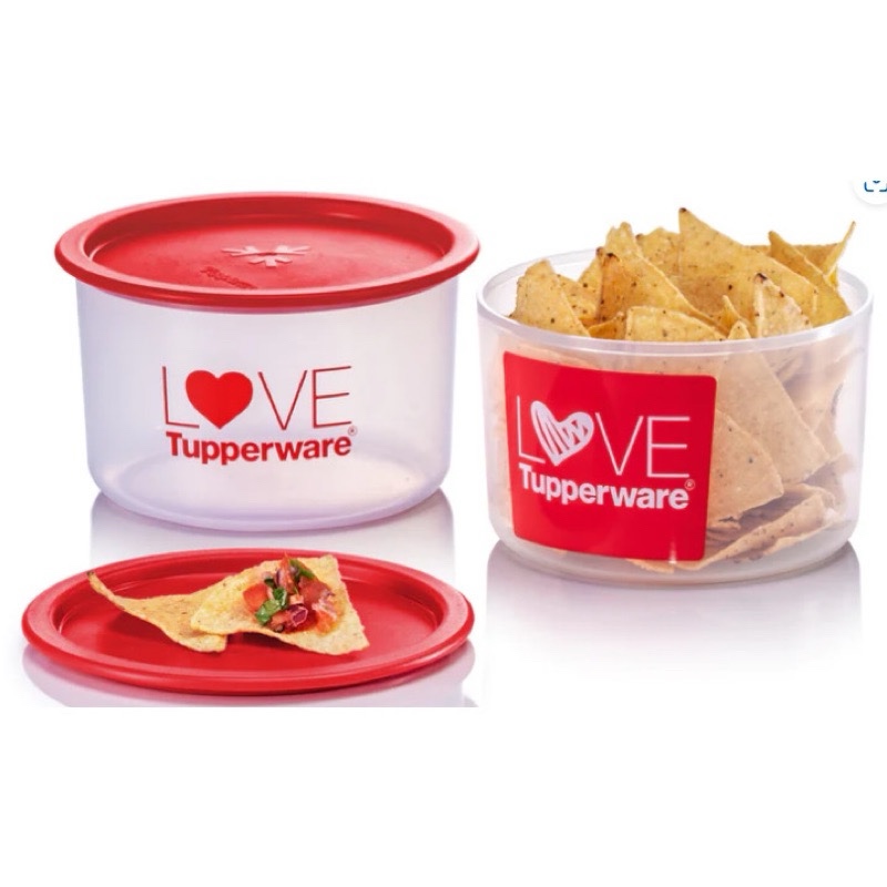 Tupperware LOVE One Touch Topper Small (2pcs) | Shopee Malaysia