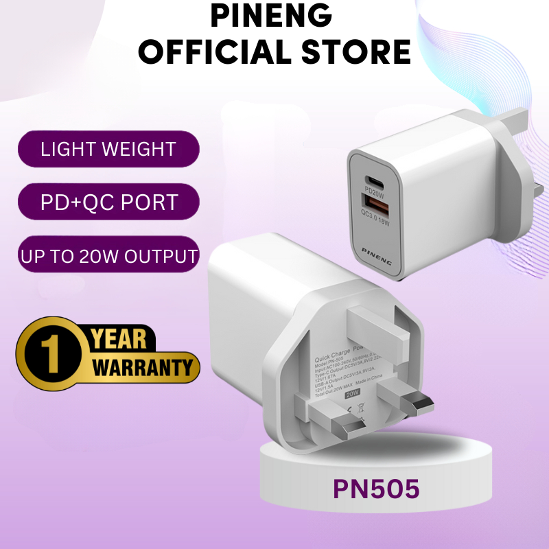 Pineng Quick Charge 3.0 Power Adapter (20W) PN-505 | Shopee Malaysia