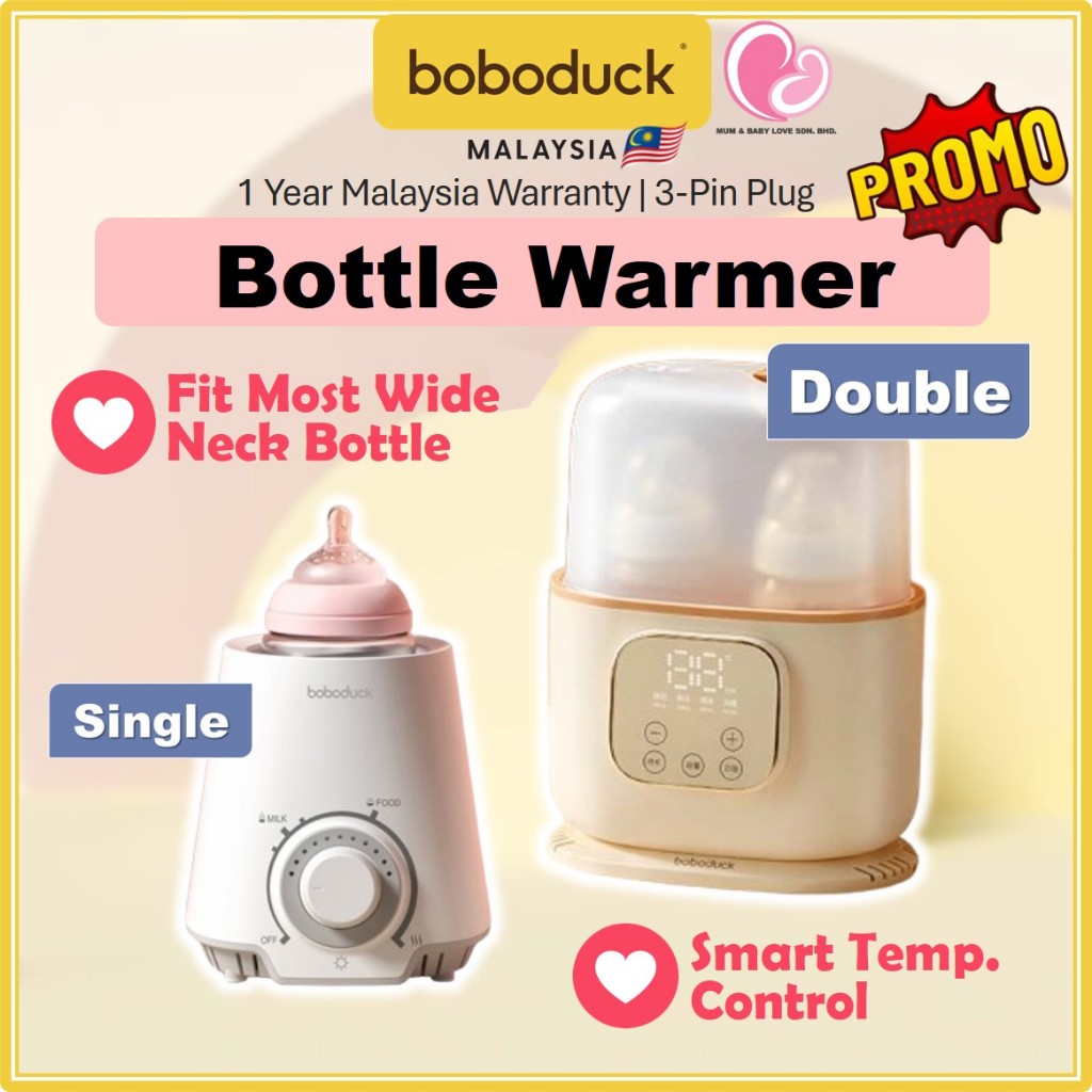 Boboduck Bottle Warmer Electric Multi-function, Double / Single Baby ...