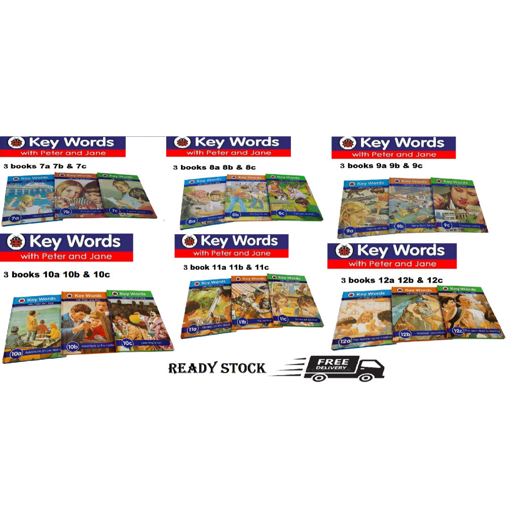 ( Ready Stock ) UK LADYBIRD PETER and JANE Keywords English Books Set ...