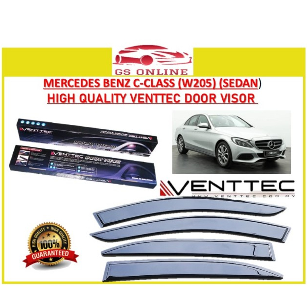 MERCEDES BENZ C-CLASS (W205) (SEDAN)2016 2018 High Quality Venttec Door Visor Window Vent Air ...