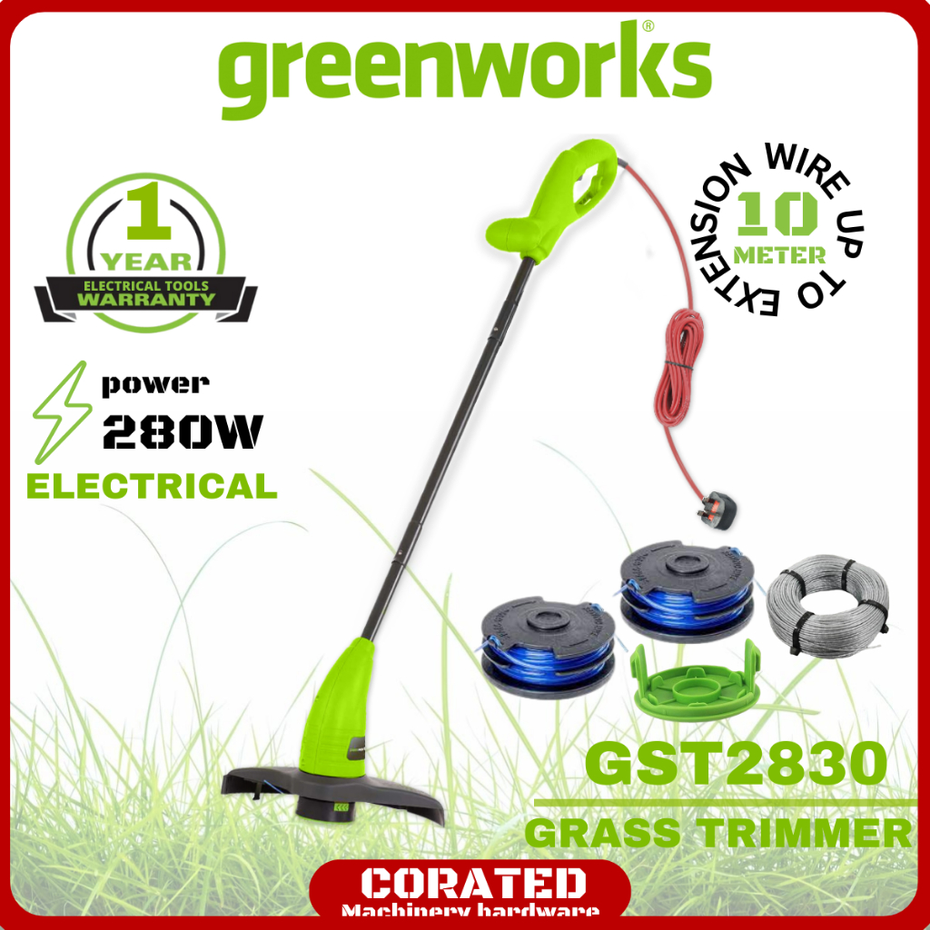[⚡Flash Sales] Greenworks GST2830 Grass Trimmer (1Year Warranty ...