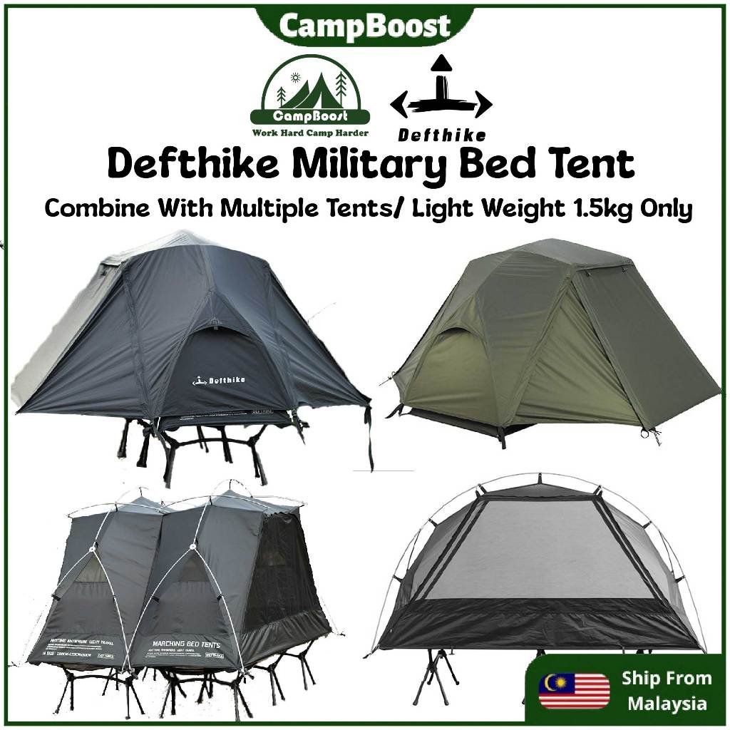 CampBoost DEFTHIKE Military Cot Bed Tent Katil Lipat Khemah Camping ...