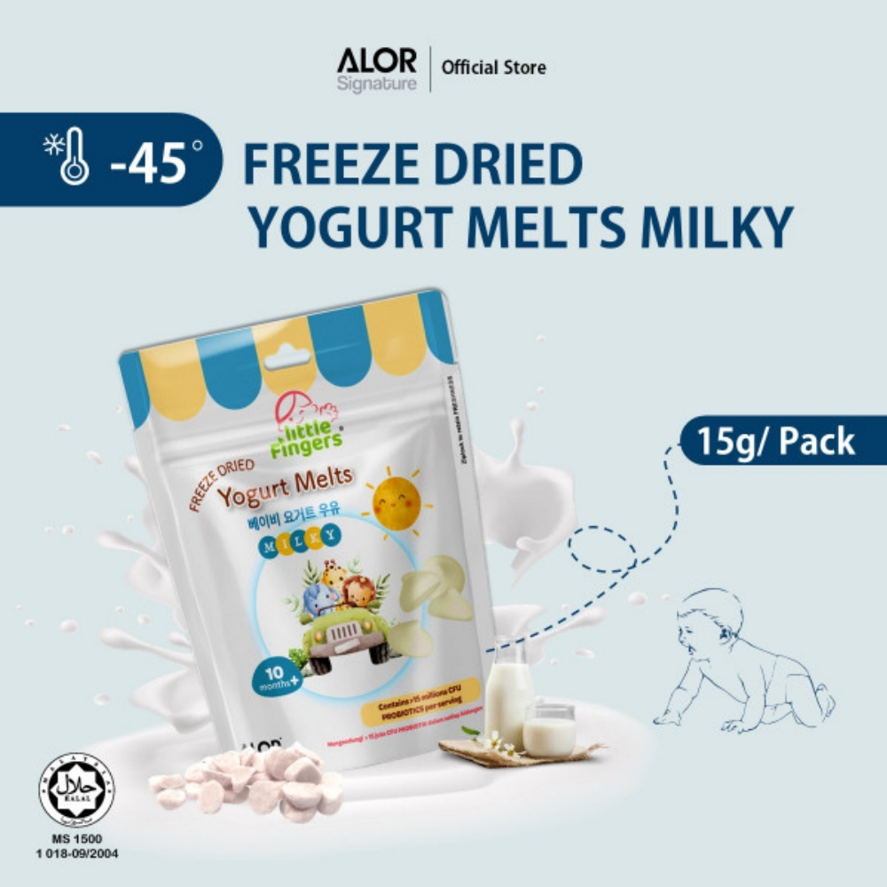 ALOR Little Fingers - Freeze Dried Milky Yogurt Melts 15g | Shopee Malaysia