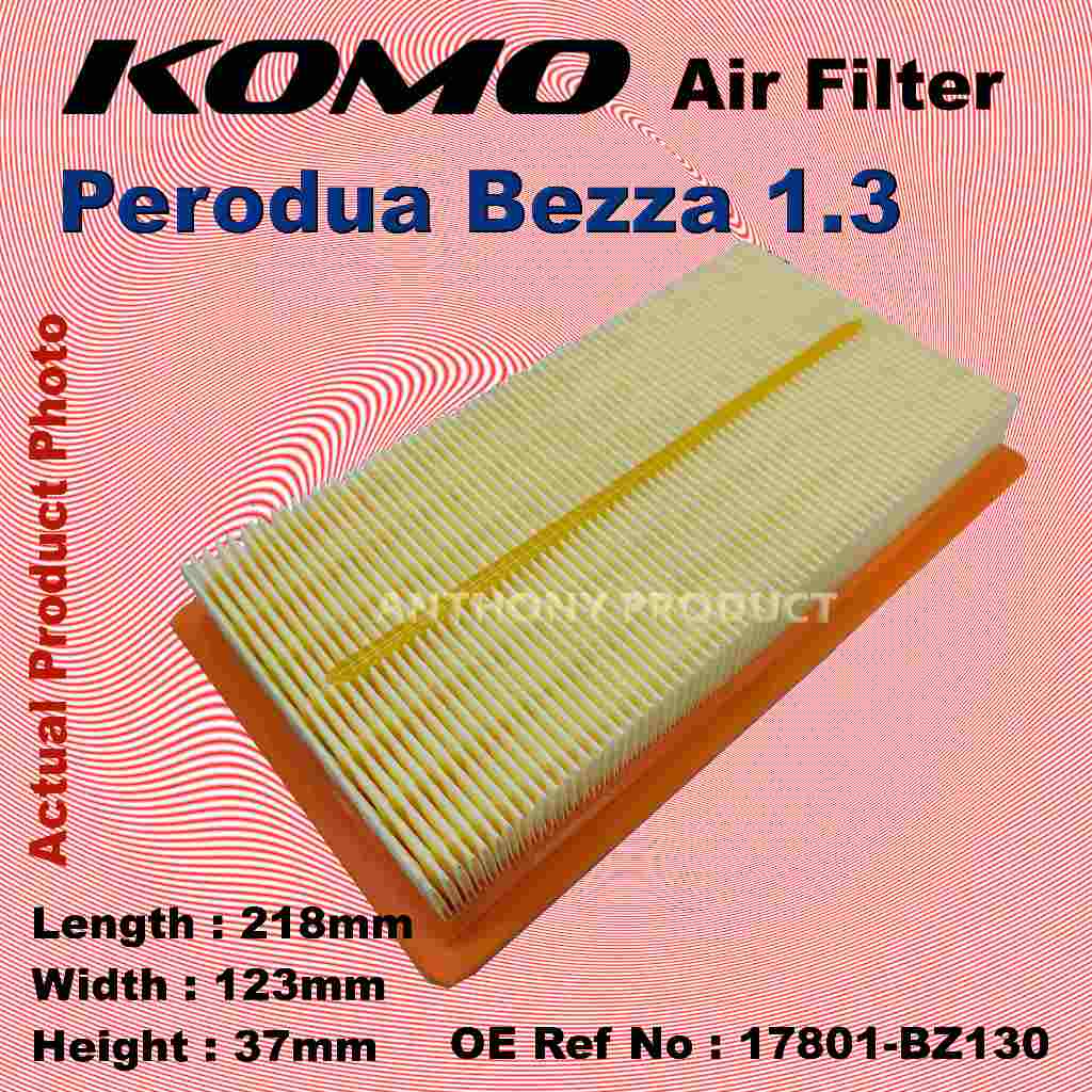 KOMO Perodua Bezza 1.3 Air Filter penapis udara | Shopee Malaysia