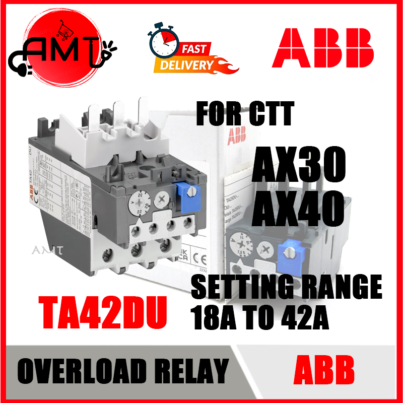 ABB TA42DU OVERLOAD RELAY 18A 22A 29A AX30 AX40 | Shopee Malaysia