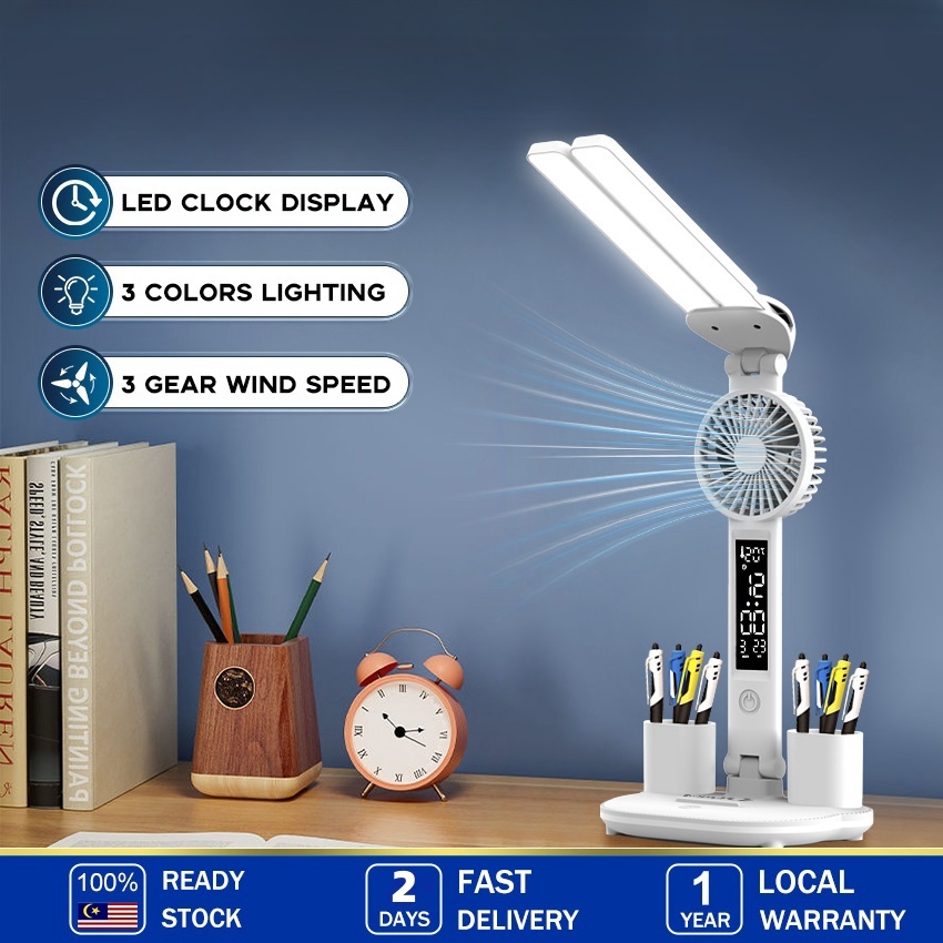 Lampu Meja Study Desk Lamp LED USB Rechargeable Table Lamp Bedroom ...