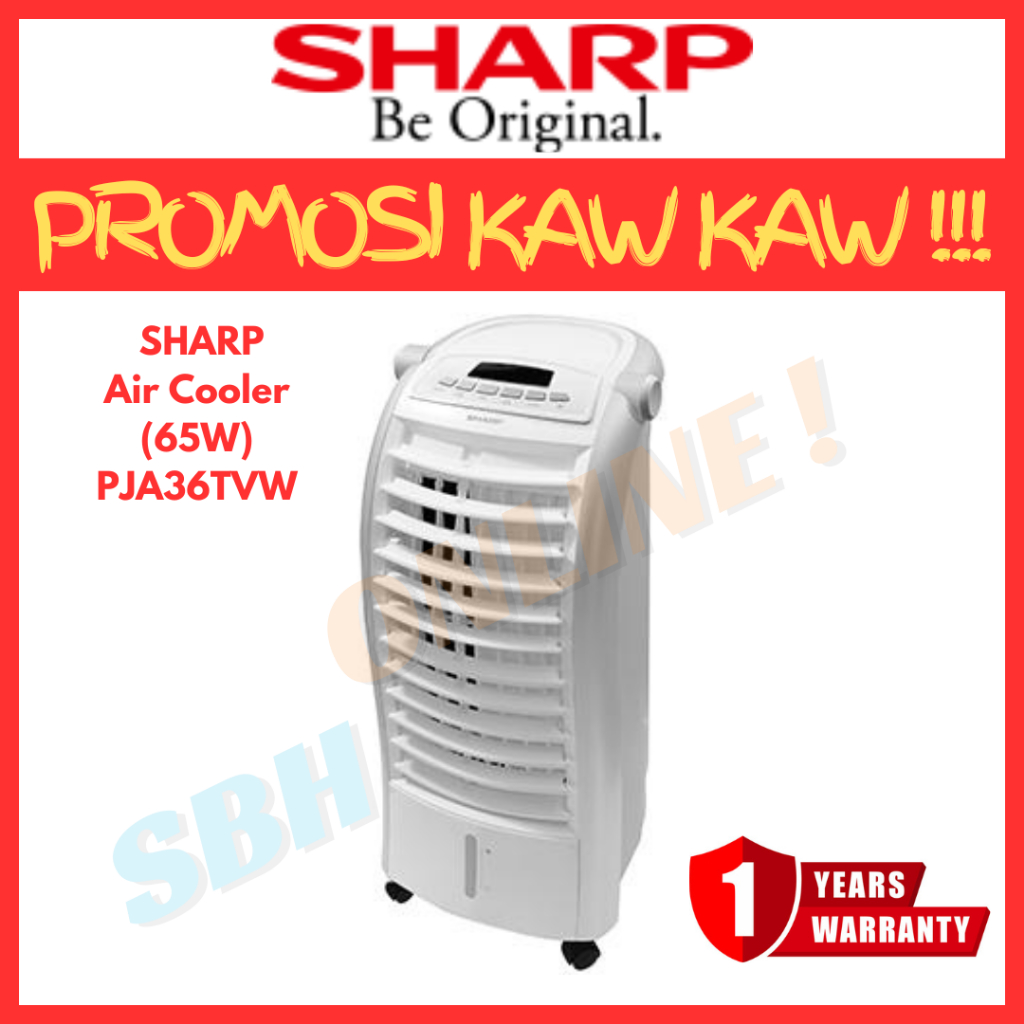 SHARP AIR COOLER PJA36TVW 65W 6.0L WATER TANK , PENYEJUK UDARA , 冷风机 ...