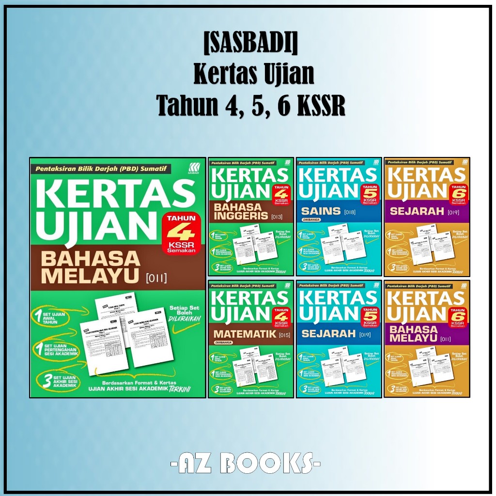 [AZ] SASBADI: 2024 Kertas Ujian UASA KSSR Tahun 4, Tahun 5, Tahun 6 | Shopee Malaysia