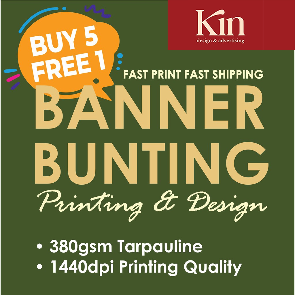 KIN - Customized Banner Bunting Printing & Design (Eyelets/PVC/Pocket ...
