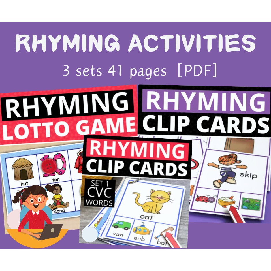 A583 – [PDF] Rhyming Activities 3 sets 41 pages - Rhyming Words ...