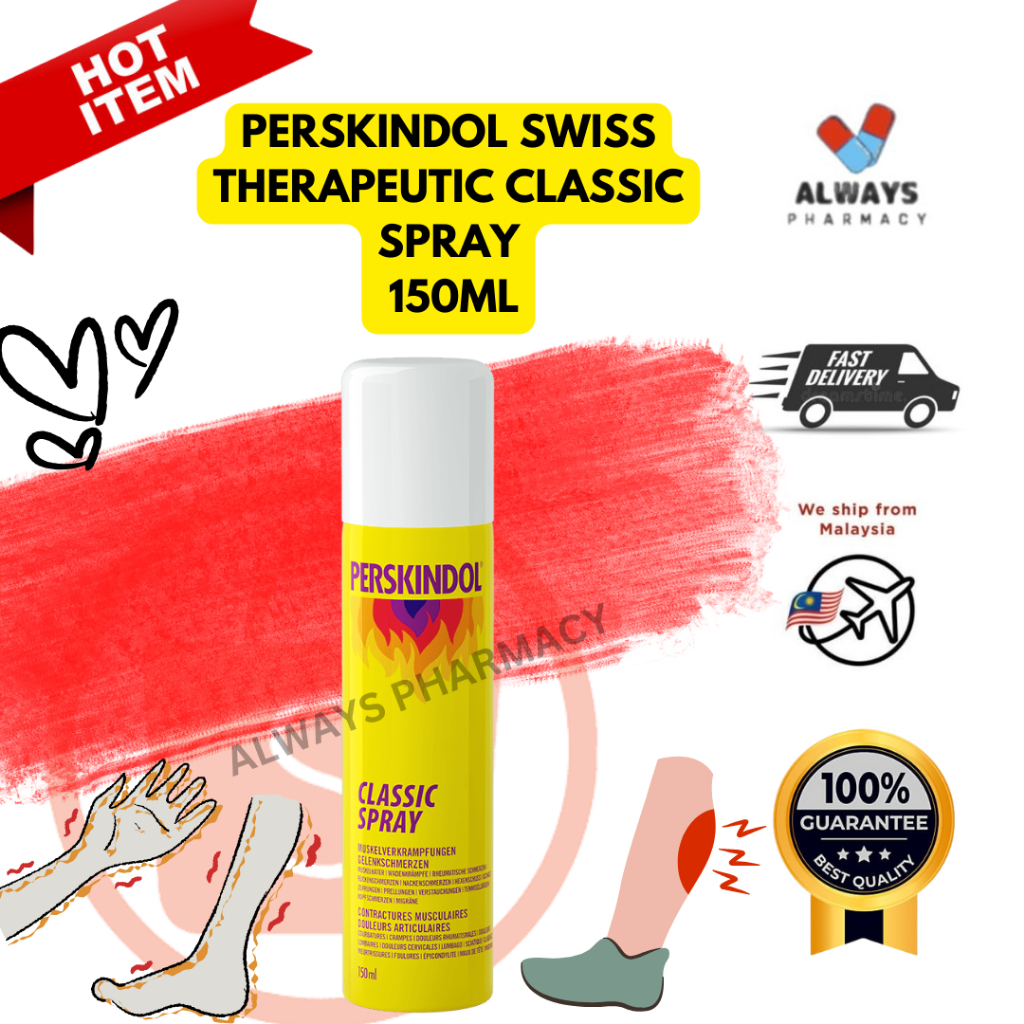 PERSKINDOL SWISS THERAPEUTIC CLASSIC SPRAY 150ML - MUSCLE CRAMP ...