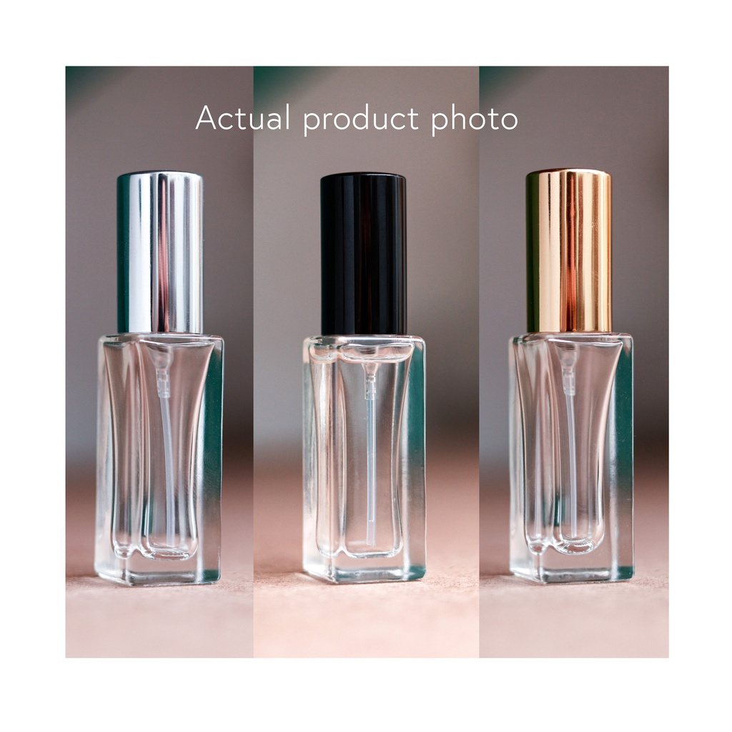 5ml Botol Perfume Segi Empat Thick Glass Spray Perfume Bottle with Aluminium Spray Head for ...
