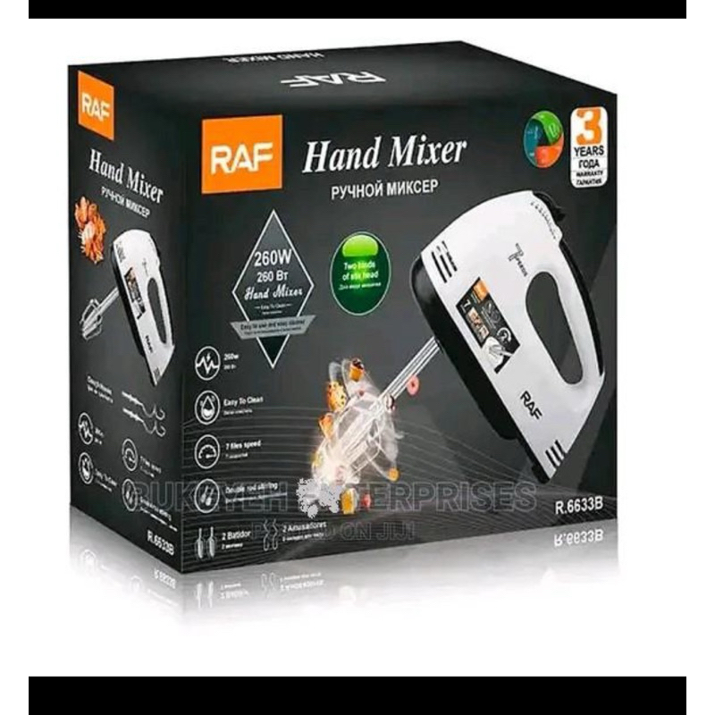 RAF Electric Hand Mixer | R.6633B in Stainless Steel Central Division ...