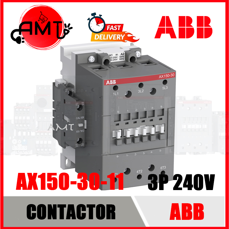 ABB AX150 3P CONTACTOR 240V 75KW 150AMP | Shopee Malaysia