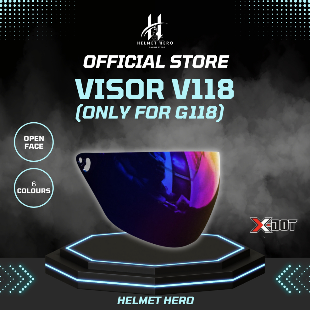 (VISOR) V118 XDOT HELMET G118 LIBERO VISOR SGV KEITH CRUISER VISOR ...