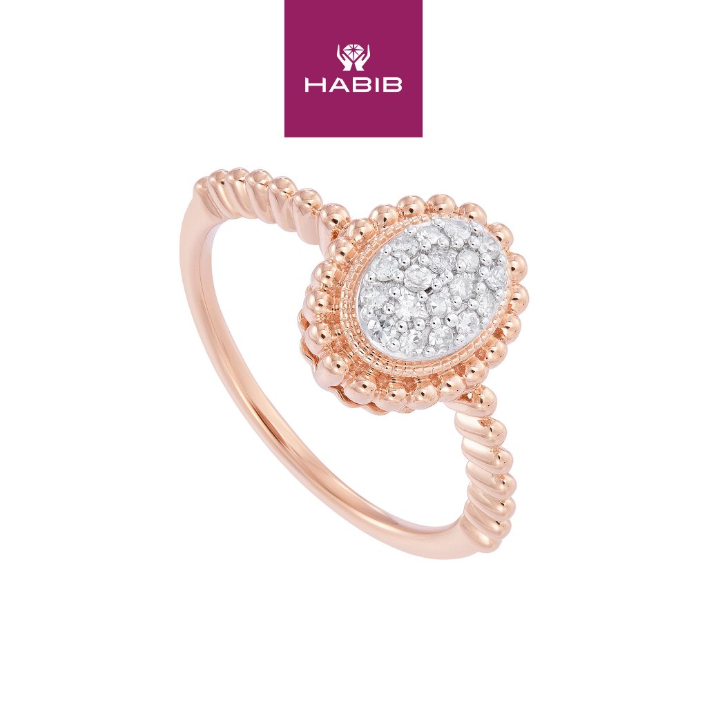HABIB Diamond Ring in 375/9K Rose Gold 263460522(R)-RG | Shopee Malaysia