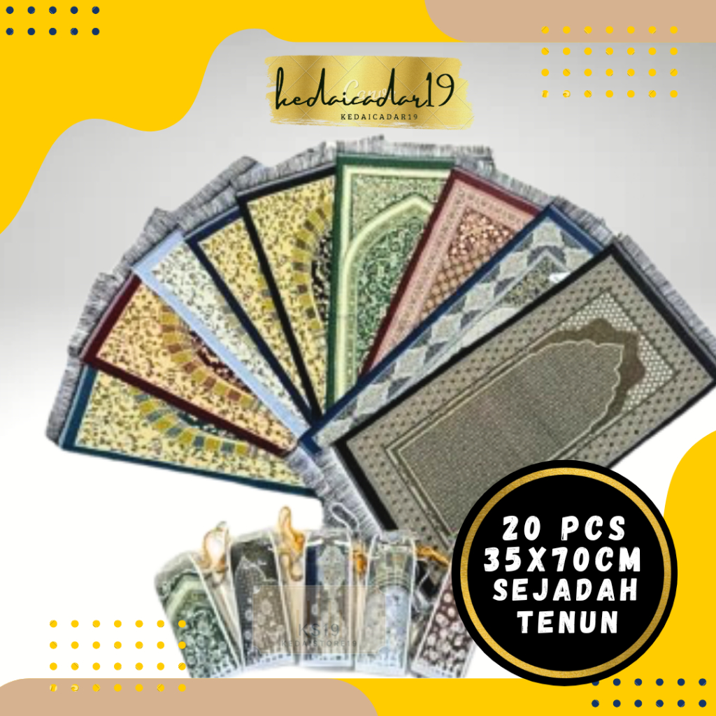 20 pcs sejadah muka tenun turkey 35x70cm viral Doorgift Prayer Mat ...