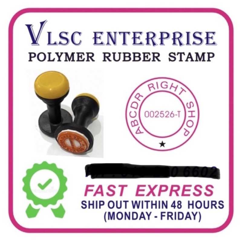 Rubber Stamp Round Chop Normal | Shopee Malaysia