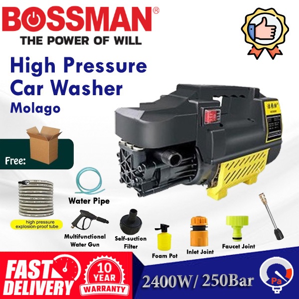 BOSSMAN Water Jet High Pressure Heavy Duty Car Wash Machine Easy To Install | Shopee Malaysia