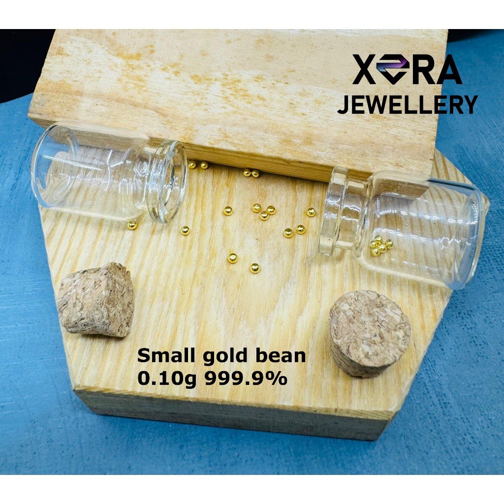🔥HOT ITEM🔥XERA Small gold bean/Biji emas/小金豆/999.9%/Pure gold/0.10g/足金 ...