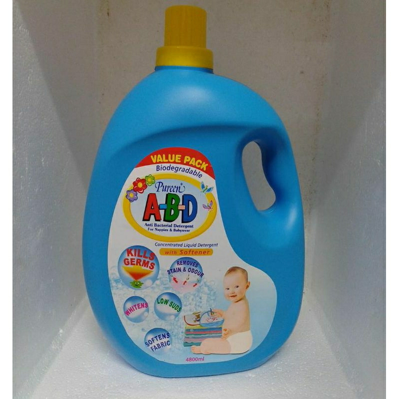 Pureen A-B-D Concentrated Liquid Detergent with softener 4.8L | Shopee ...