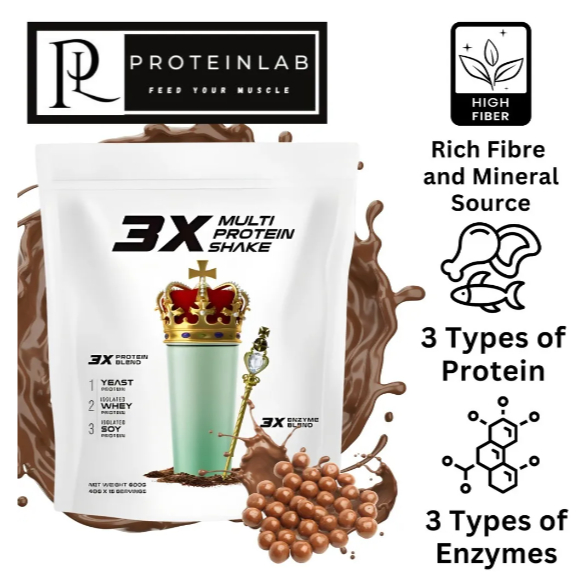 3X MULTI PROTEIN SHAKE (600G) (15 SERVING) | Shopee Malaysia