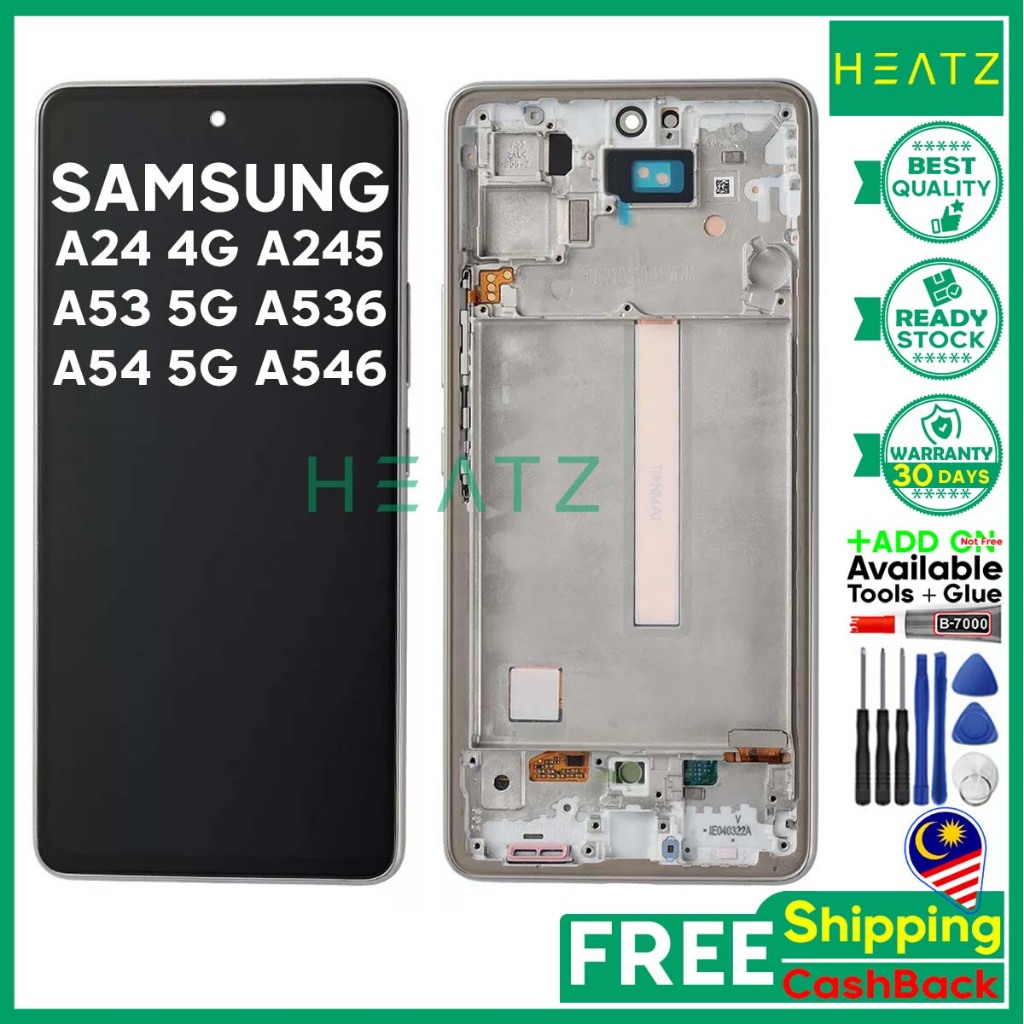 LCD FOR SAMSUNG A60 4G A606 / A24 4G A245 / A53 5G A536 / A54 5G A546 ...